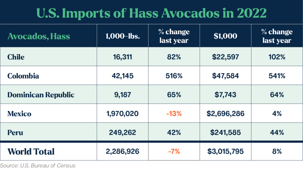 Avocado Volumes Rebound in First Weeks of 2023 - The Food Institute