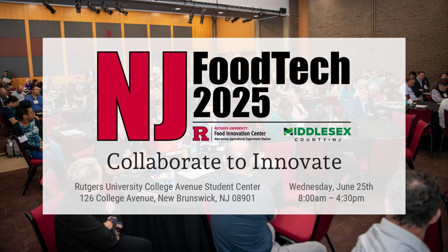 NJ FoodTech 2025 Conference at Rutgers - The Food Institute